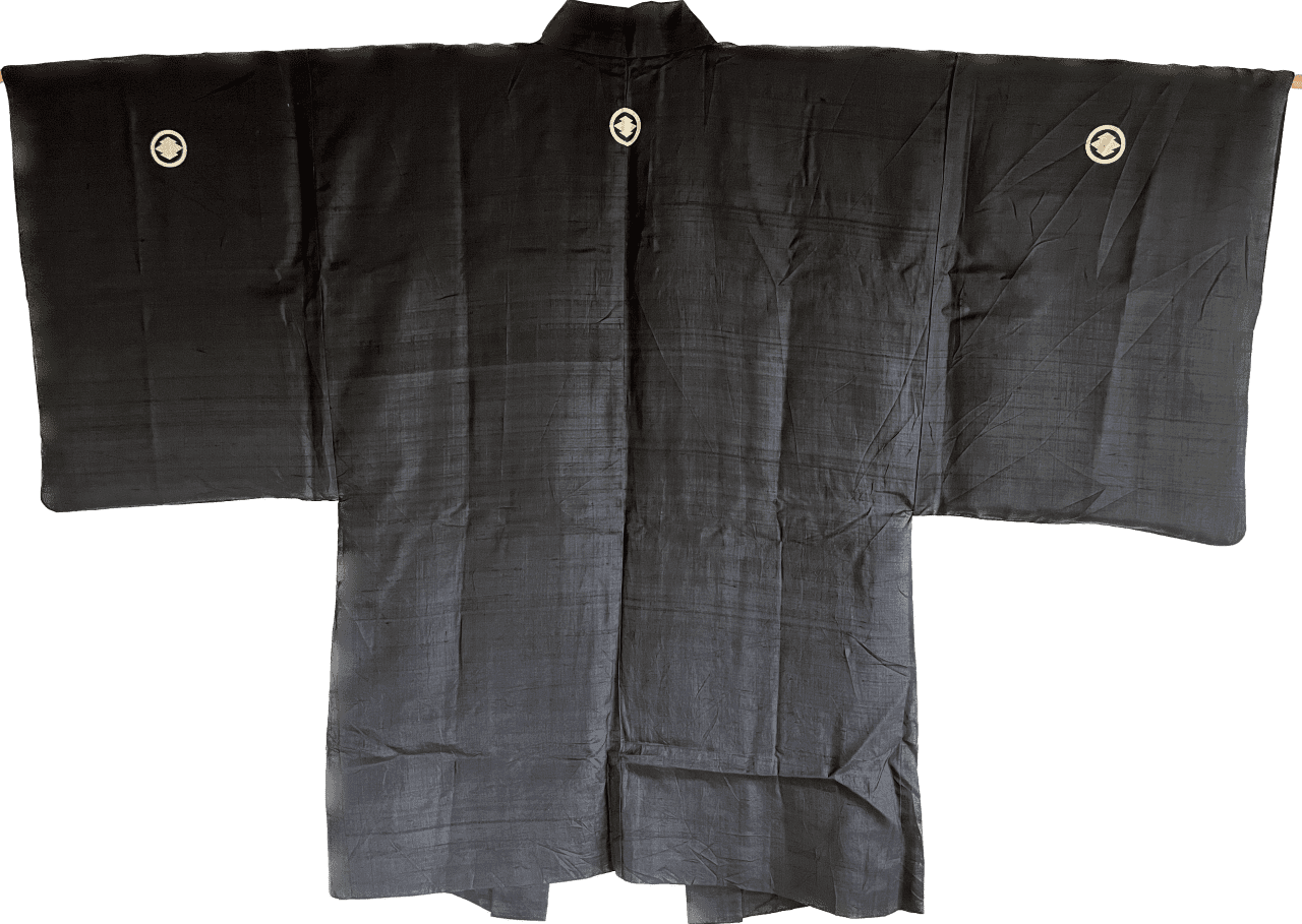 Antique Haori homme -Montsuki Formel FujiSan & Pont japonais O Bashi ...